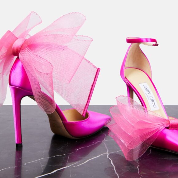 Jimmy Choo Pink Bow Heels